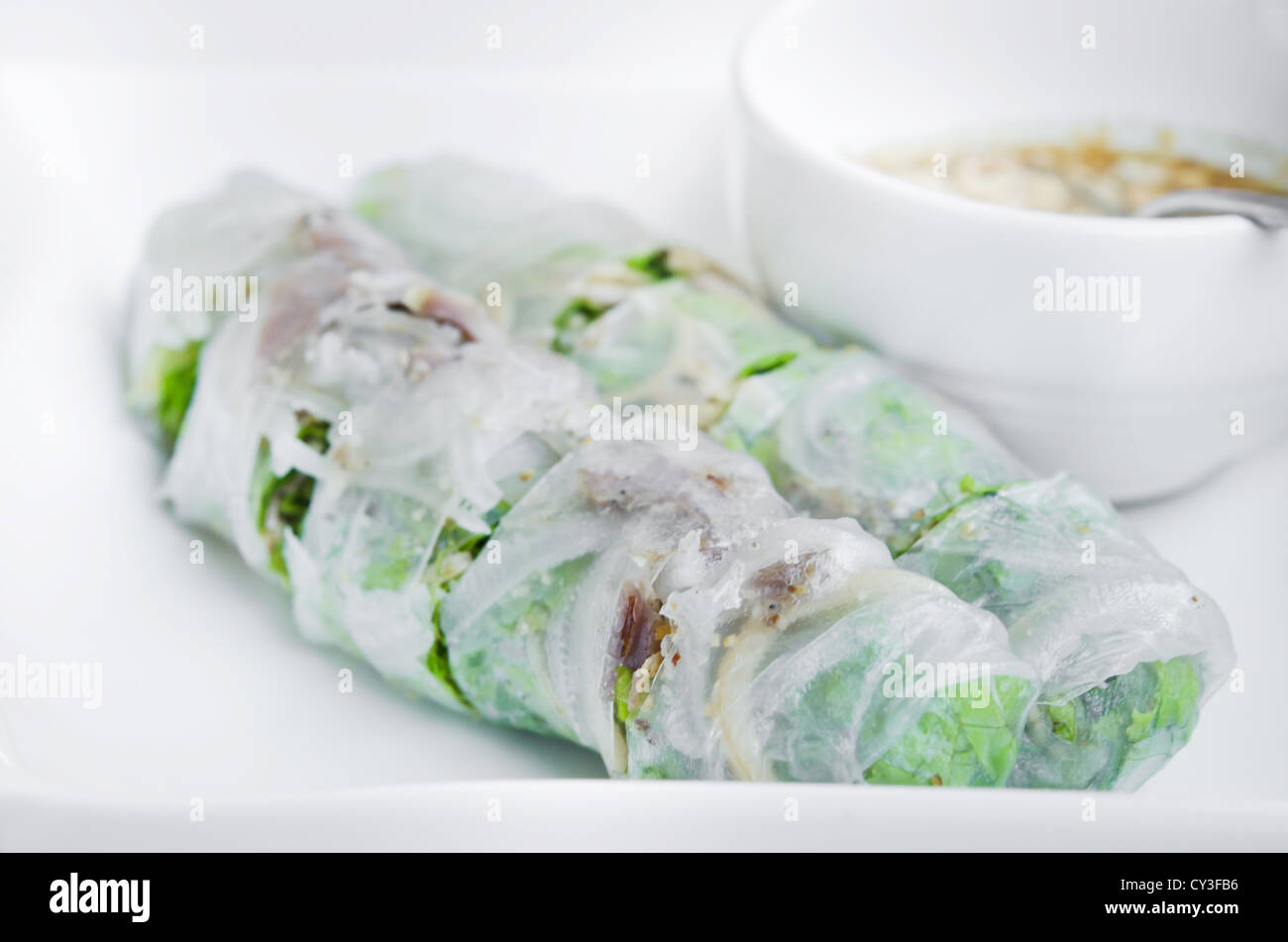 Veggie spring rolls hi-res stock photography and images - Alamy