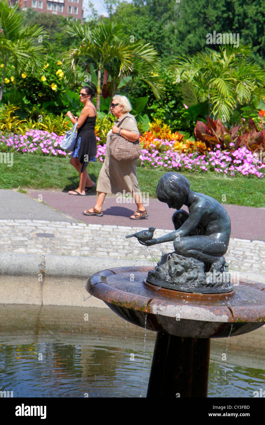 Boston Massachusetts,Boston Public Garden,fountain,statuette,sculpture ...