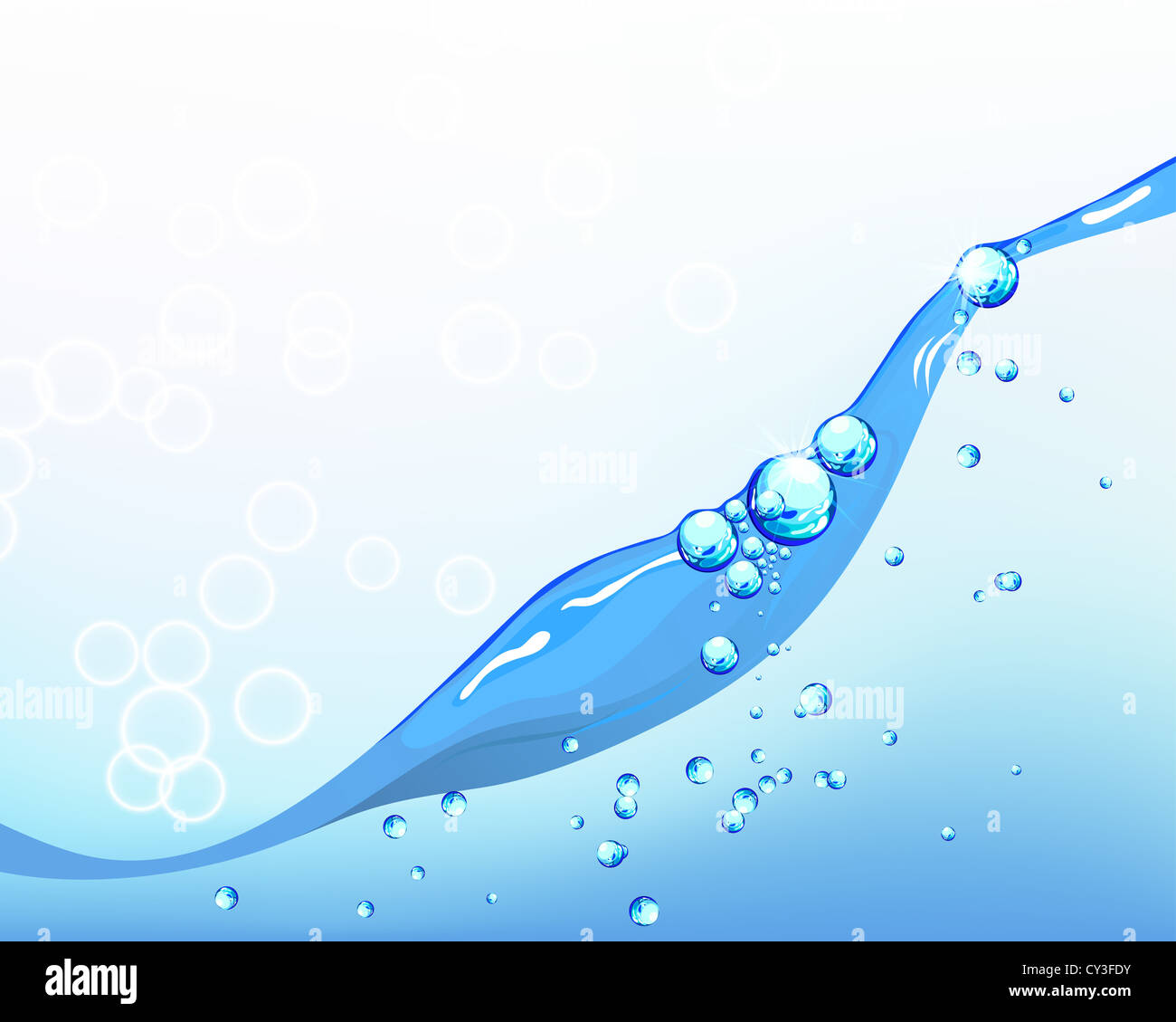 Water ripple background with bubbles. Vector ilustration with ...