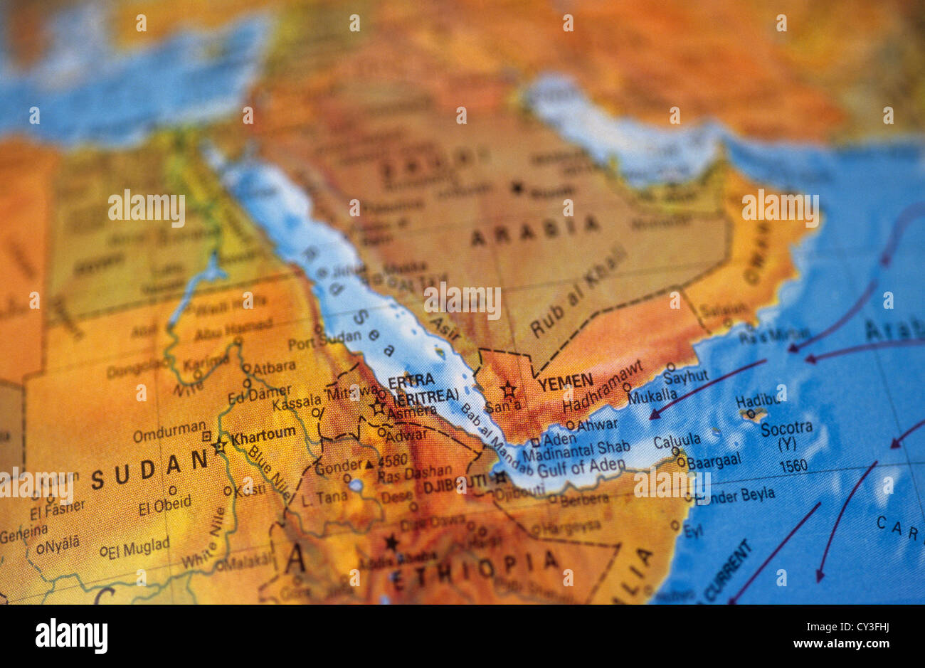 Map of yemen map hi-res stock photography and images - Alamy