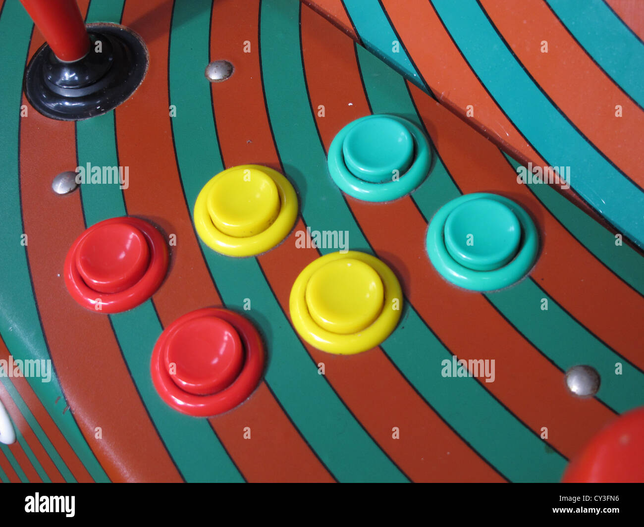 controls on vide arcade game Stock Photo - Alamy