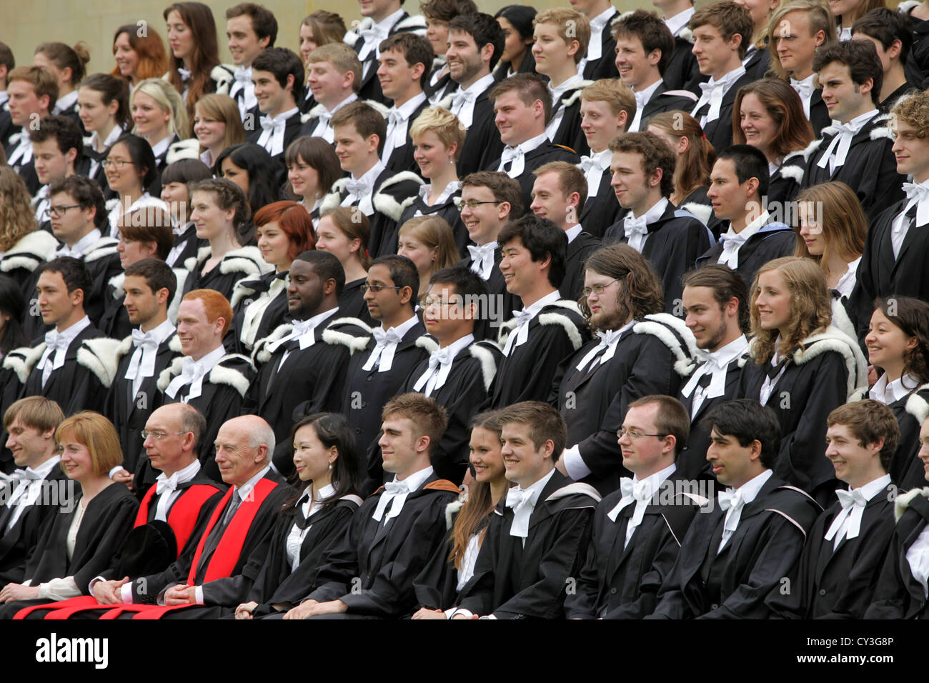 STUDENTS AT GRADUATION DAY AT CAMBRIDGE UNIVERSITY JUNE 2012 Stock ...