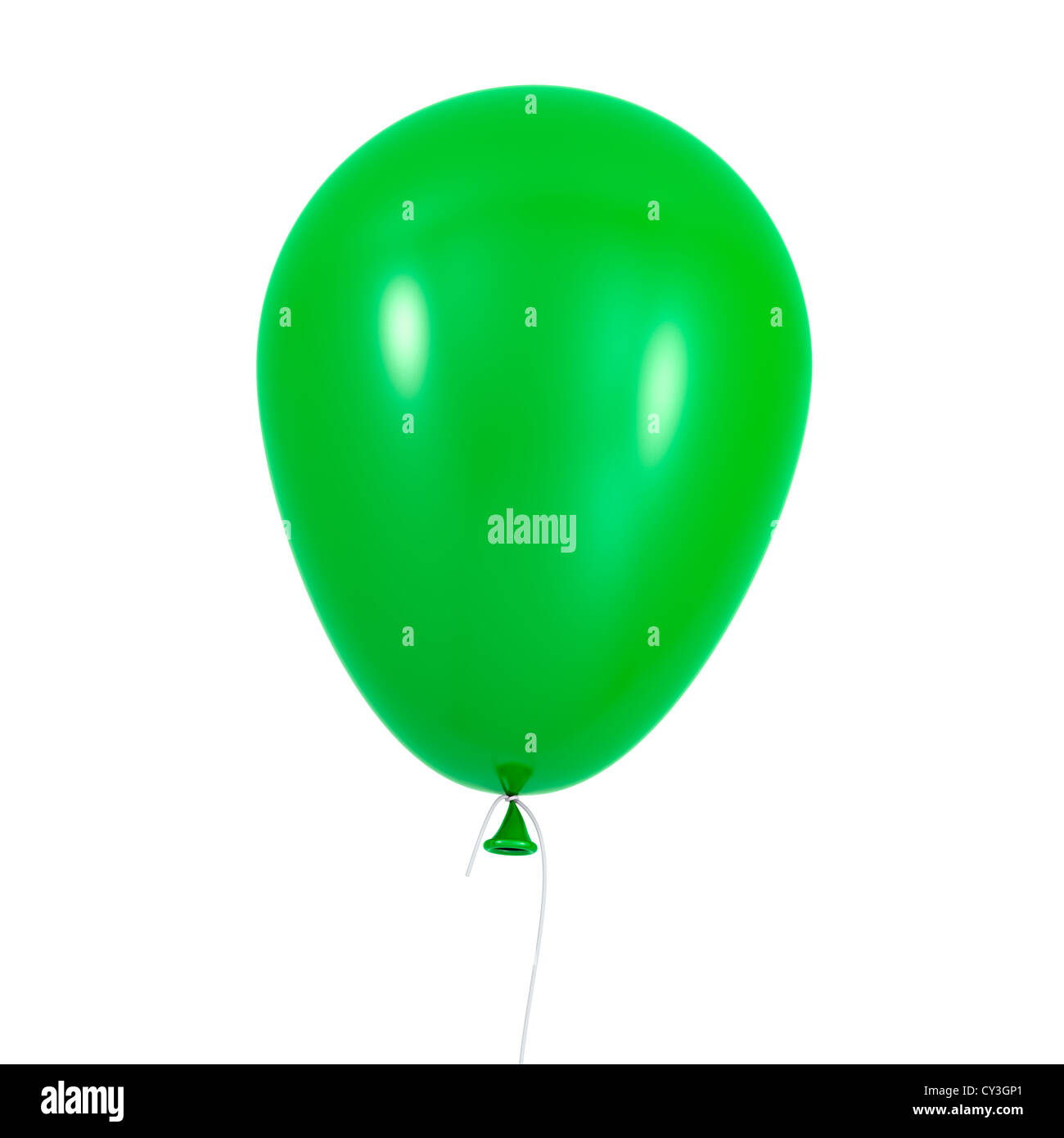 green balloon isolated on white background Stock Photo - Alamy