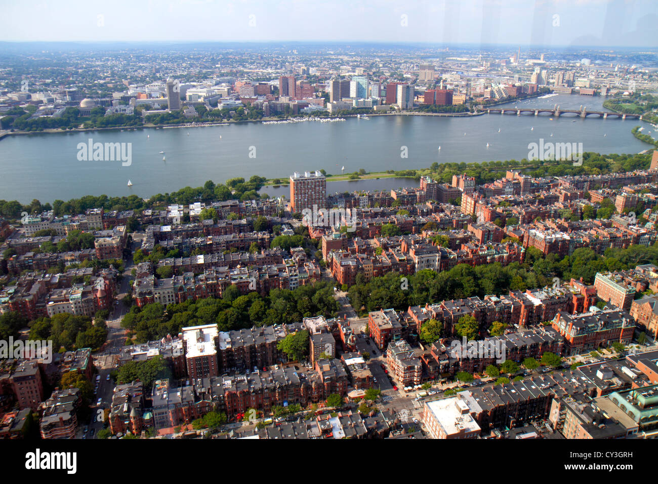 Boston Massachusetts,Prudential Center,Skywalk Observatory,aerial ...