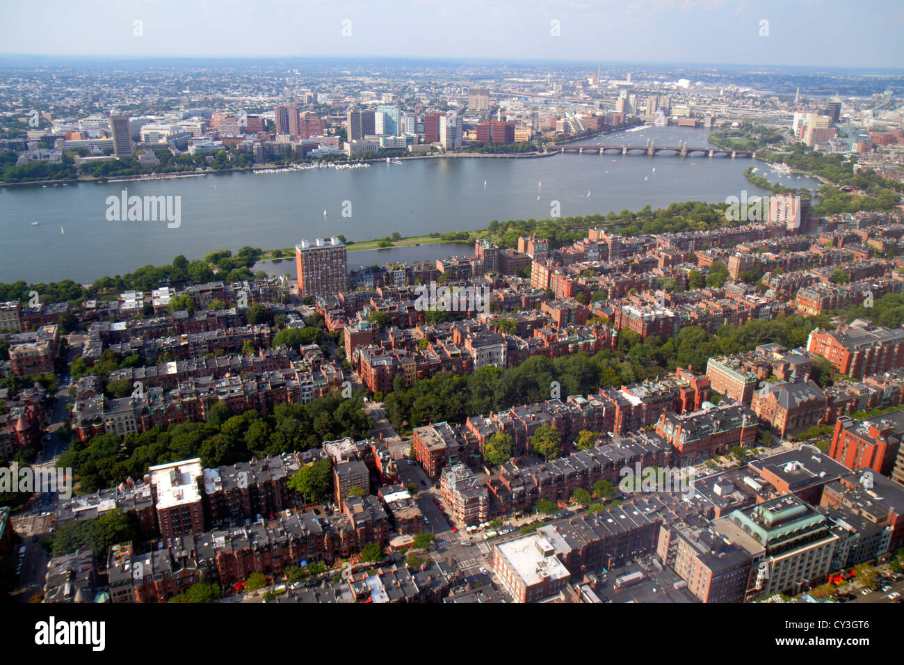 Boston Massachusetts,Prudential Center,Skywalk Observatory,aerial ...
