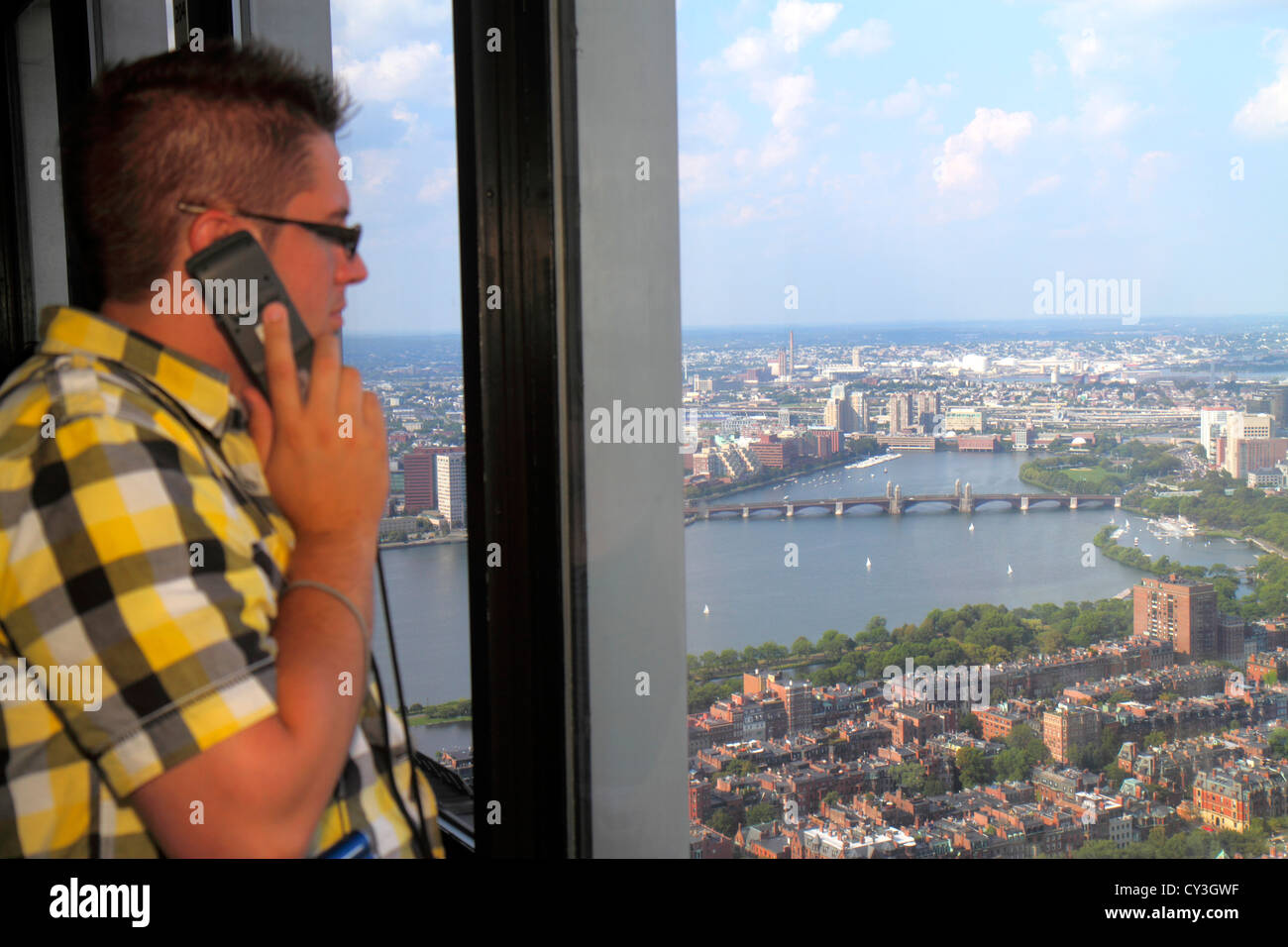 Boston Massachusetts,Prudential Center,Skywalk Observatory,aerial ...