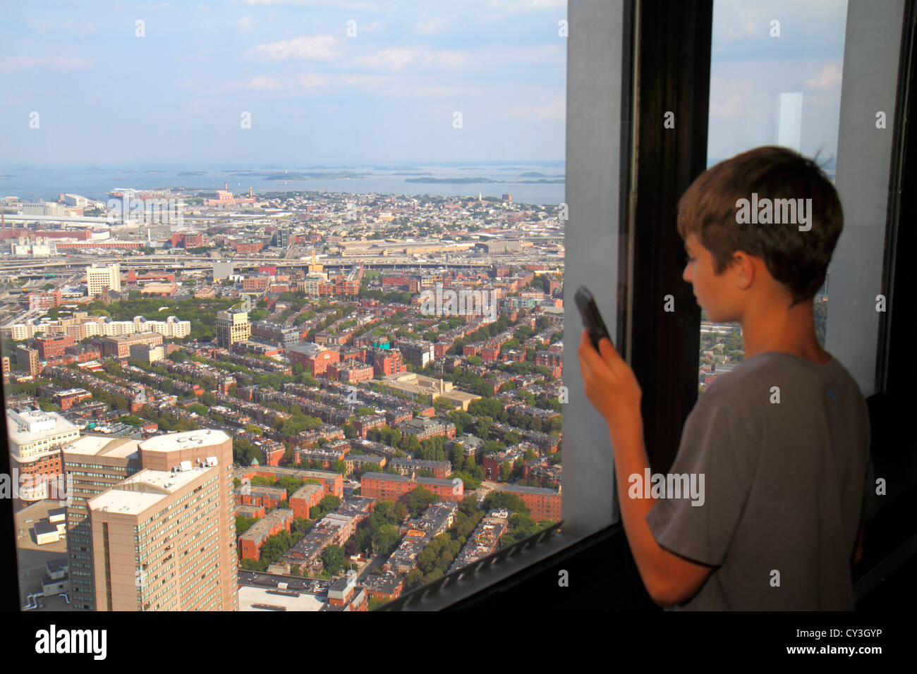 Boston Massachusetts,Prudential Center,Skywalk Observatory,aerial ...