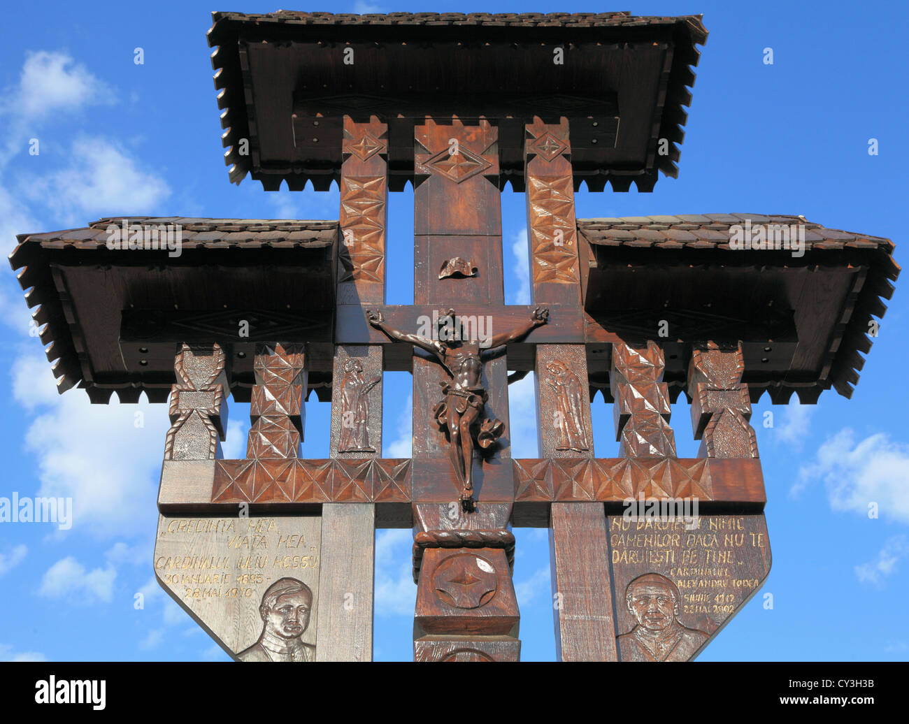 Carved wooden cross hi-res stock photography and images - Alamy