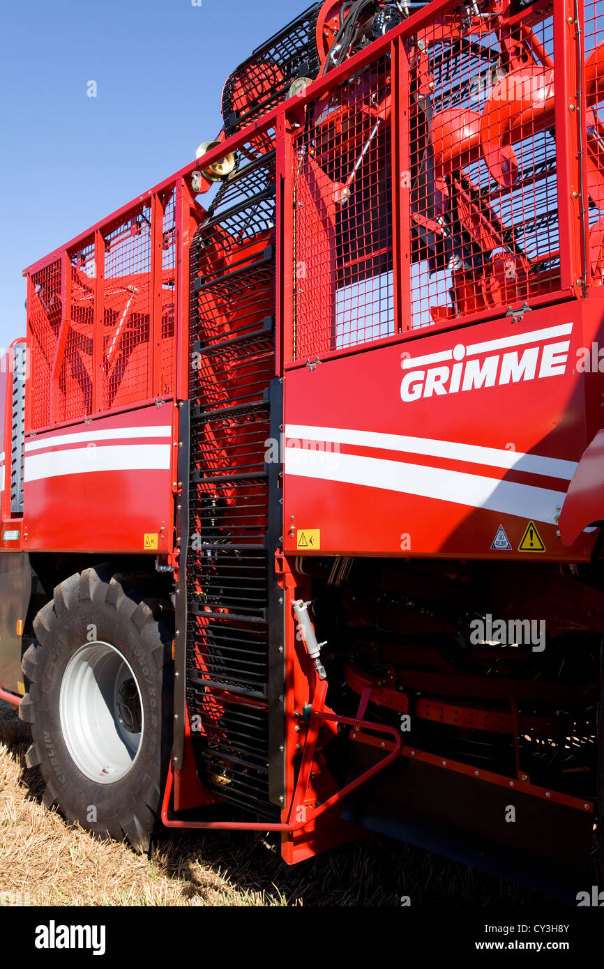 Grimme Rexor 620 Sugar Beet Harvester Set Against A Clear Blue Sky,UK ...