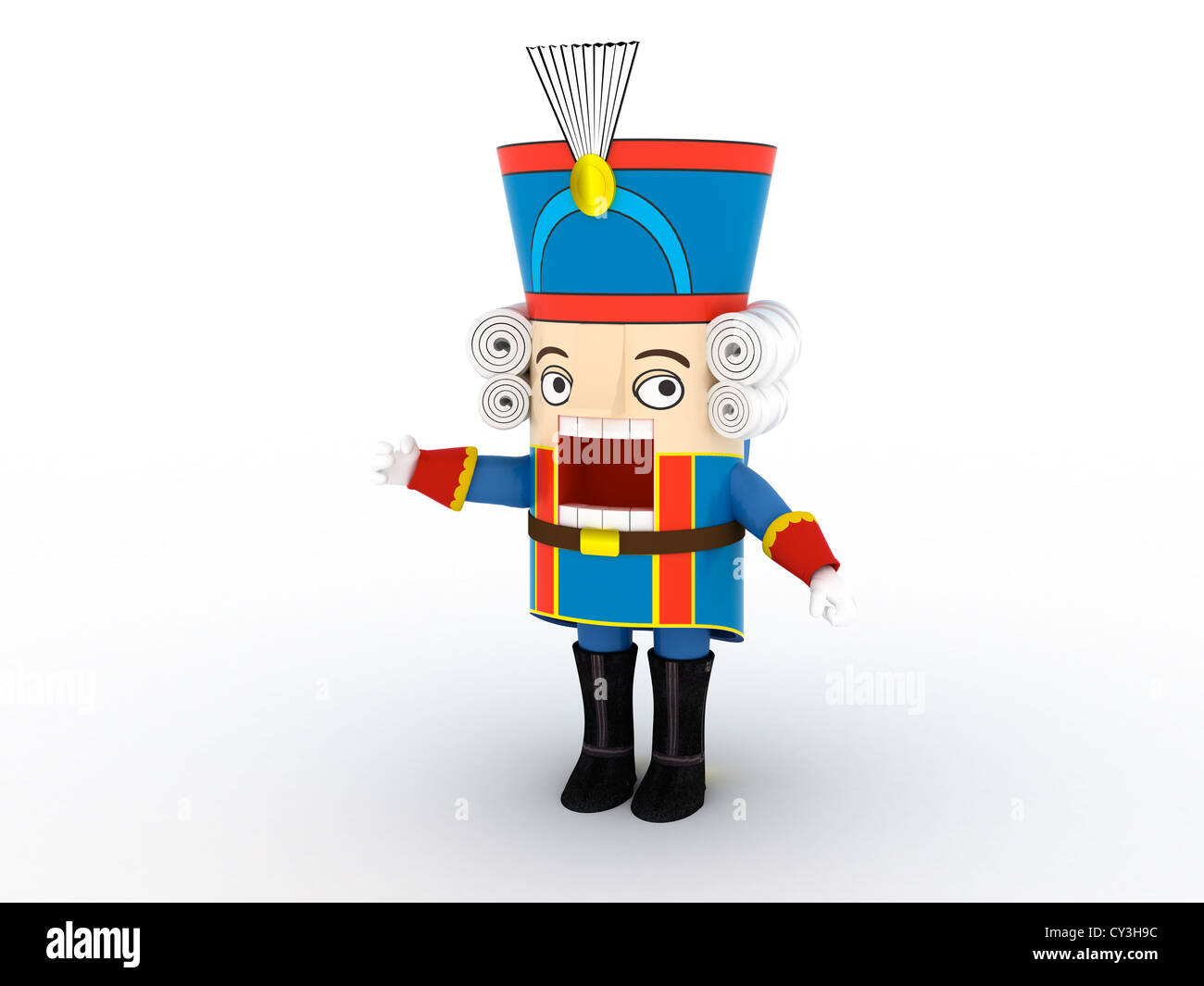 Nutcracker statuette . 3D .Single Object Series Stock Photo - Alamy
