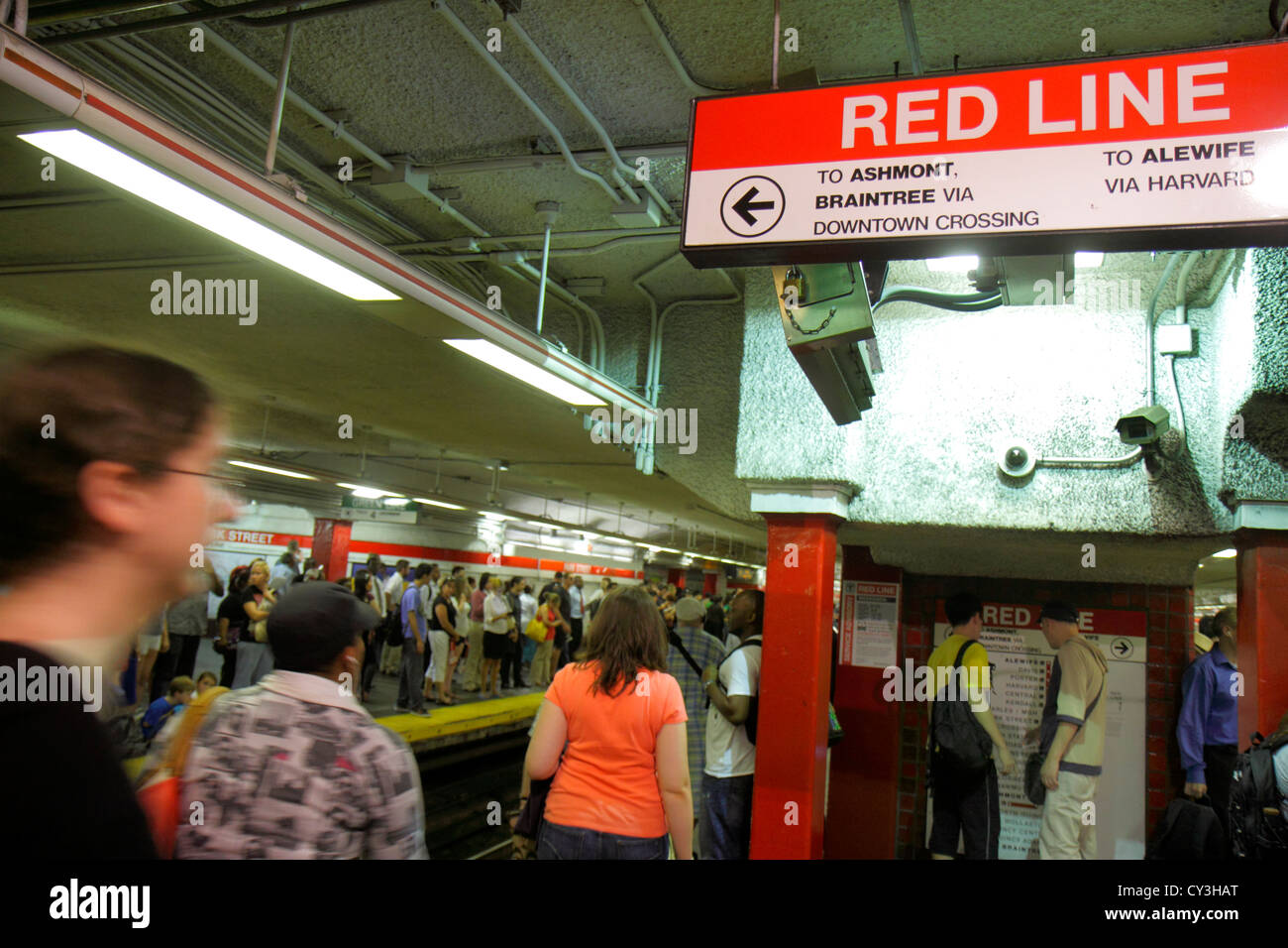 Boston Massachusetts,MBTA,T,Red Line,subway,train,train,riders ...
