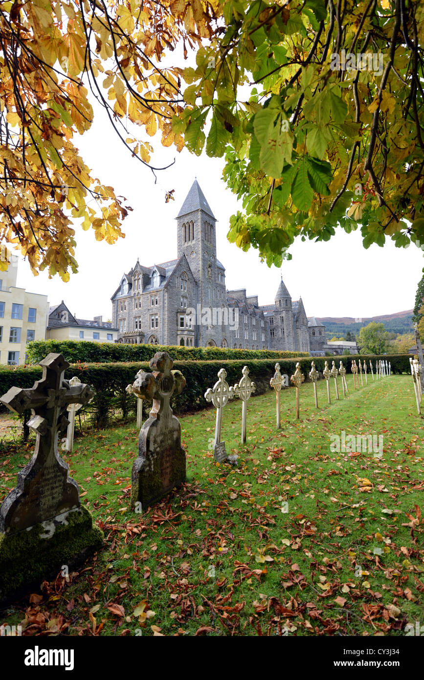 Monk's graveyard, Fort Augustus Abbey, Loch Ness Stock Photo - Alamy