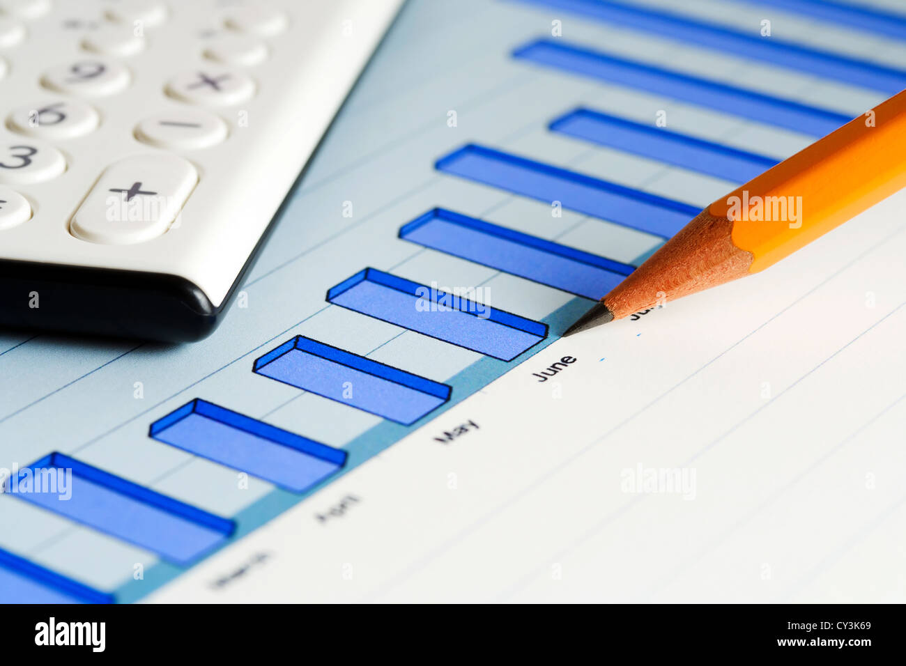 Financial graphs analysis Stock Photo - Alamy