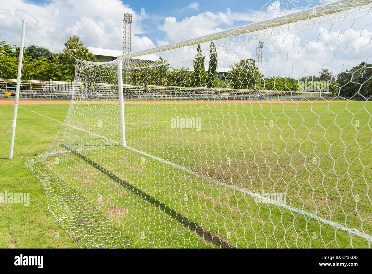 Soccer goal post stadium hi-res stock photography and images - Alamy
