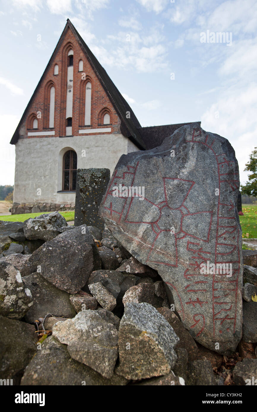 Gamla uppsala church runestone hi-res stock photography and images - Alamy