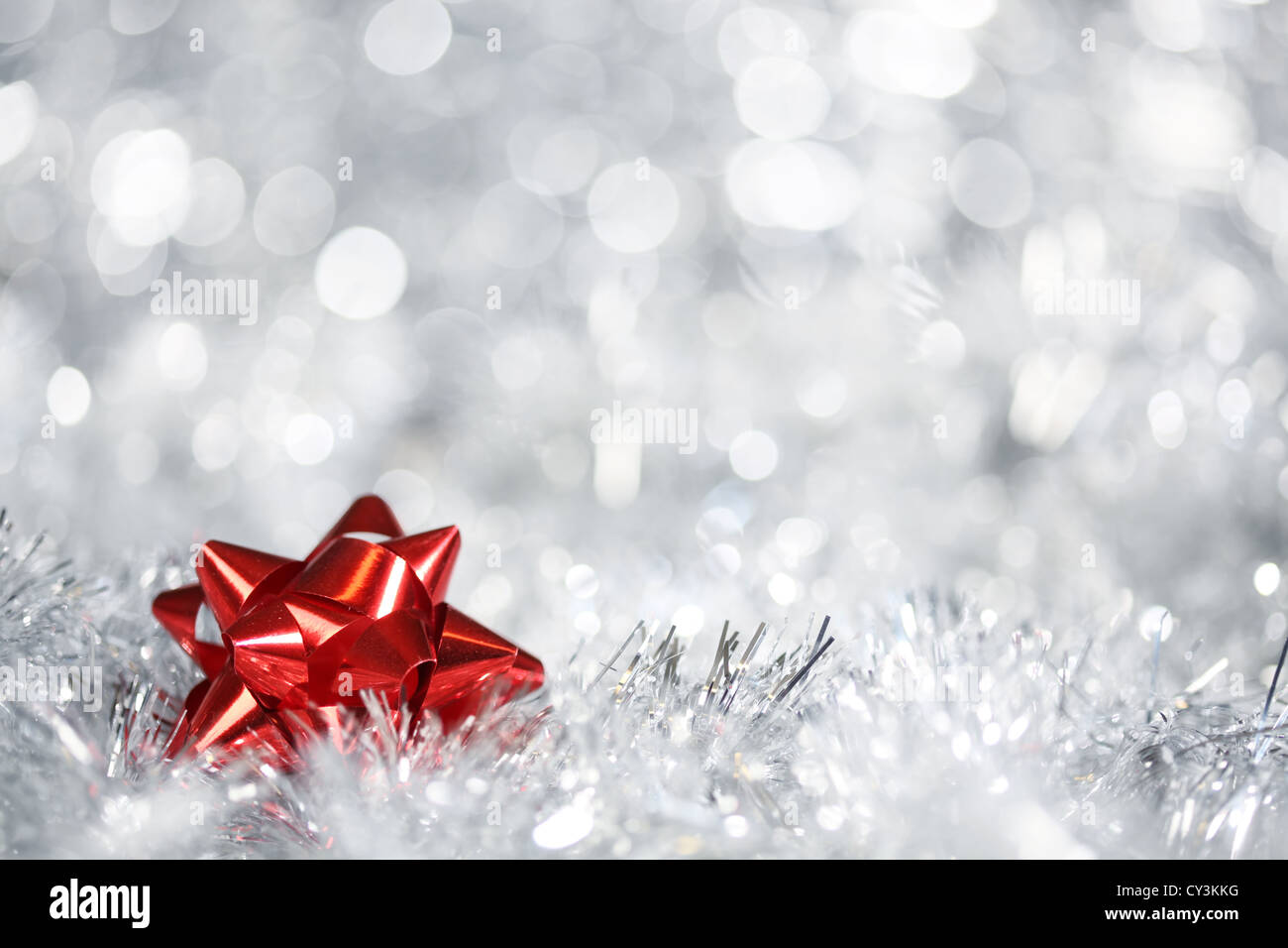 Silver Christmas background Stock Photo - Alamy
