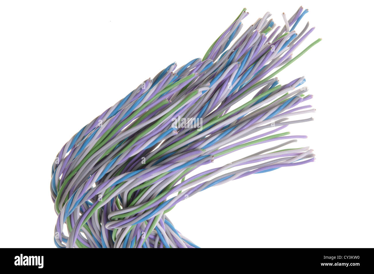 Network cable isolated on white background Stock Photo - Alamy