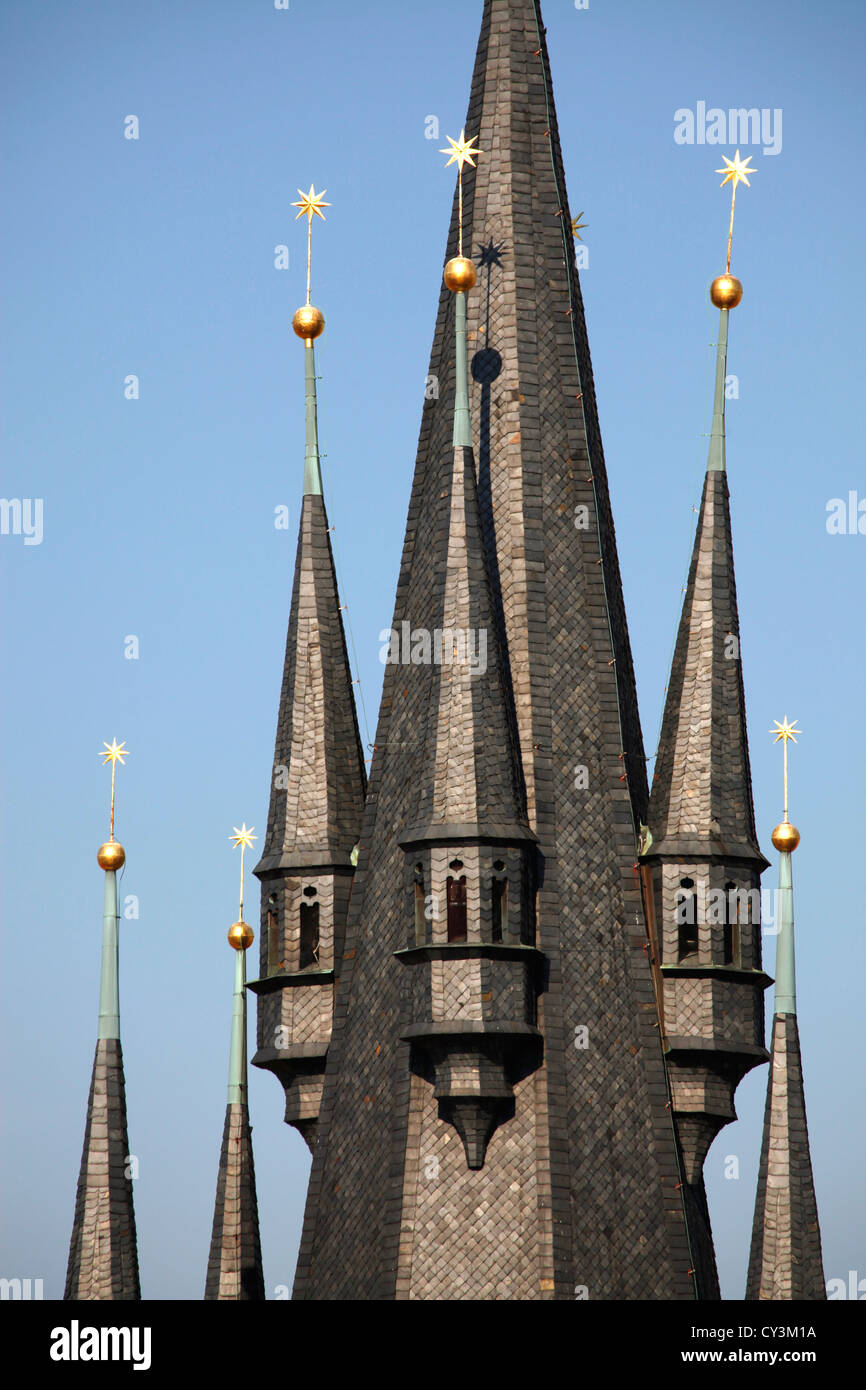 Old town square spires hi-res stock photography and images - Alamy