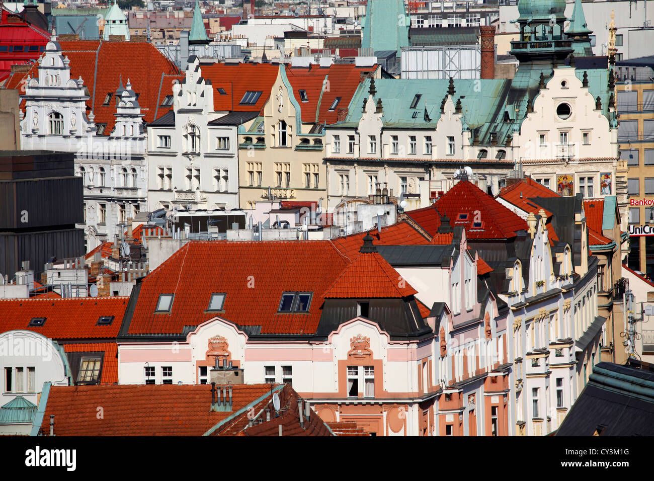Prague roof rooftop hi-res stock photography and images - Alamy