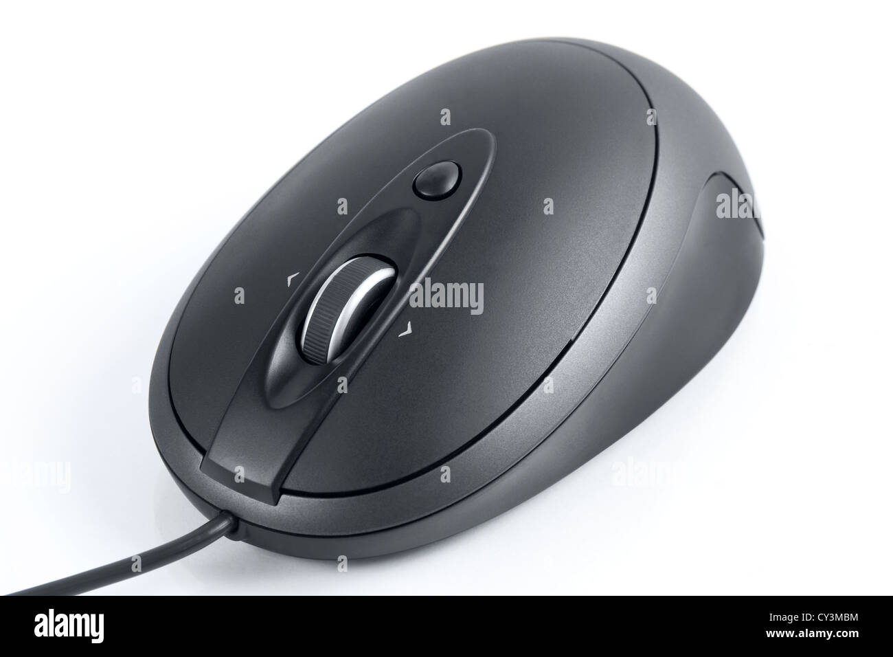 Computer black mouse isolated on a white background Stock Photo - Alamy