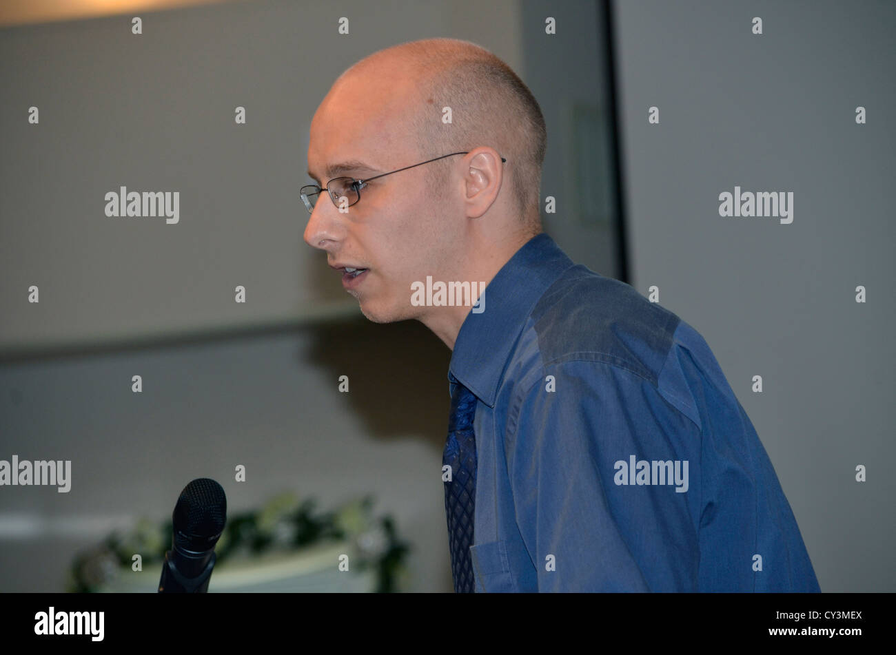 portrait of a speaker at a graduation ceremony Stock Photo - Alamy
