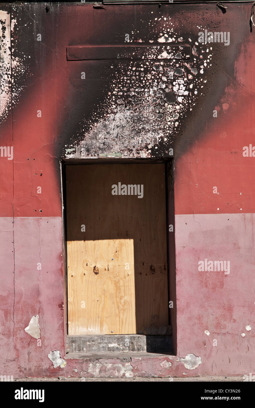 fire damaged doorway Stock Photo - Alamy