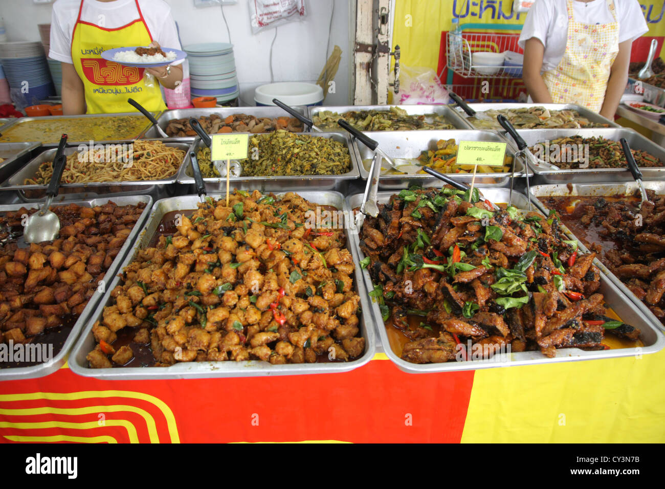 Vegetarian food stall , Phuket Vegetarian Festival , Thailand Stock ...