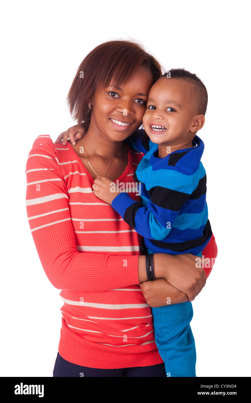 Happy child smiled mother black african afro Stock Photo - Alamy