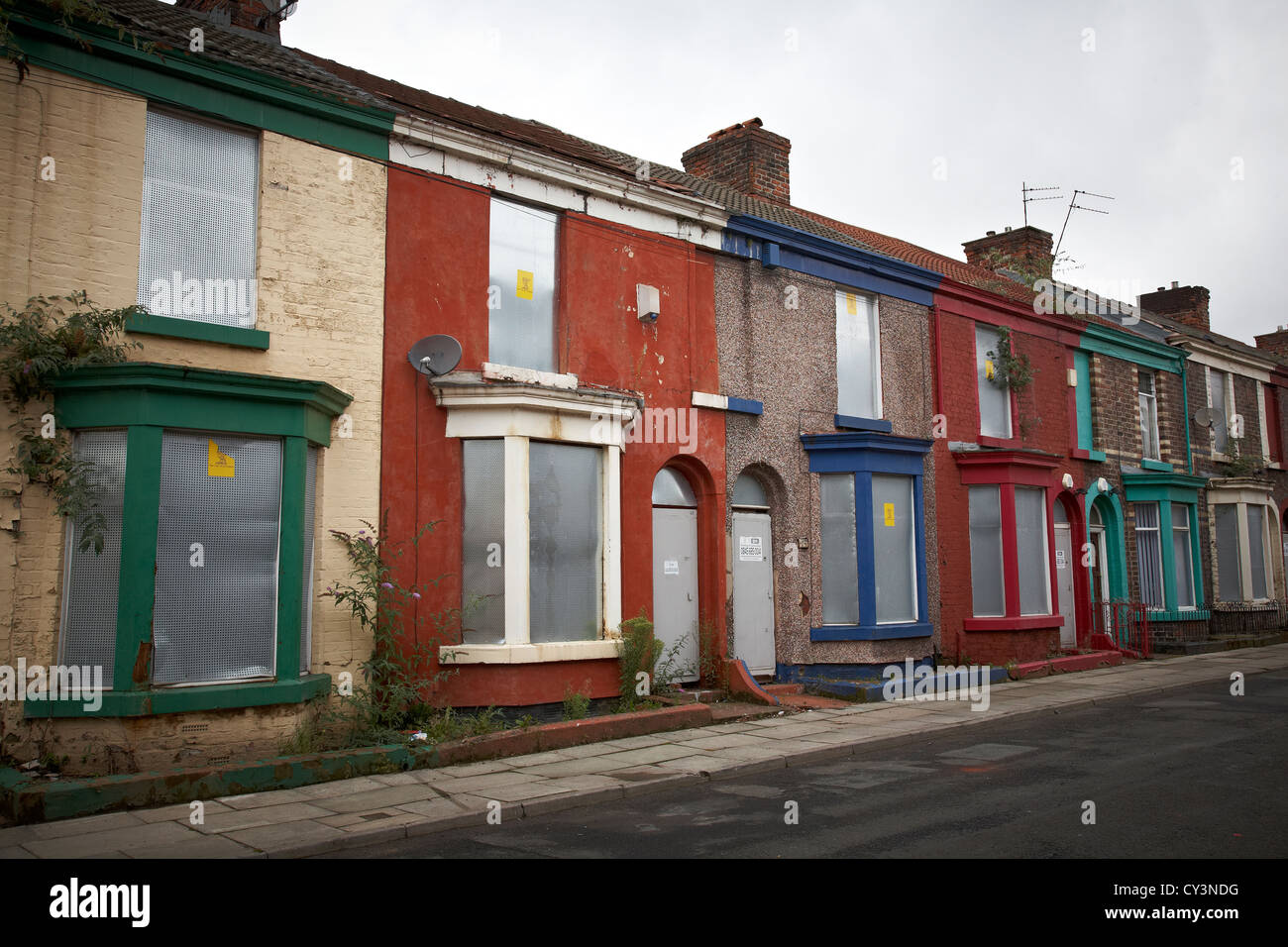 Martensen street l7 showing derelict hi-res stock photography and ...