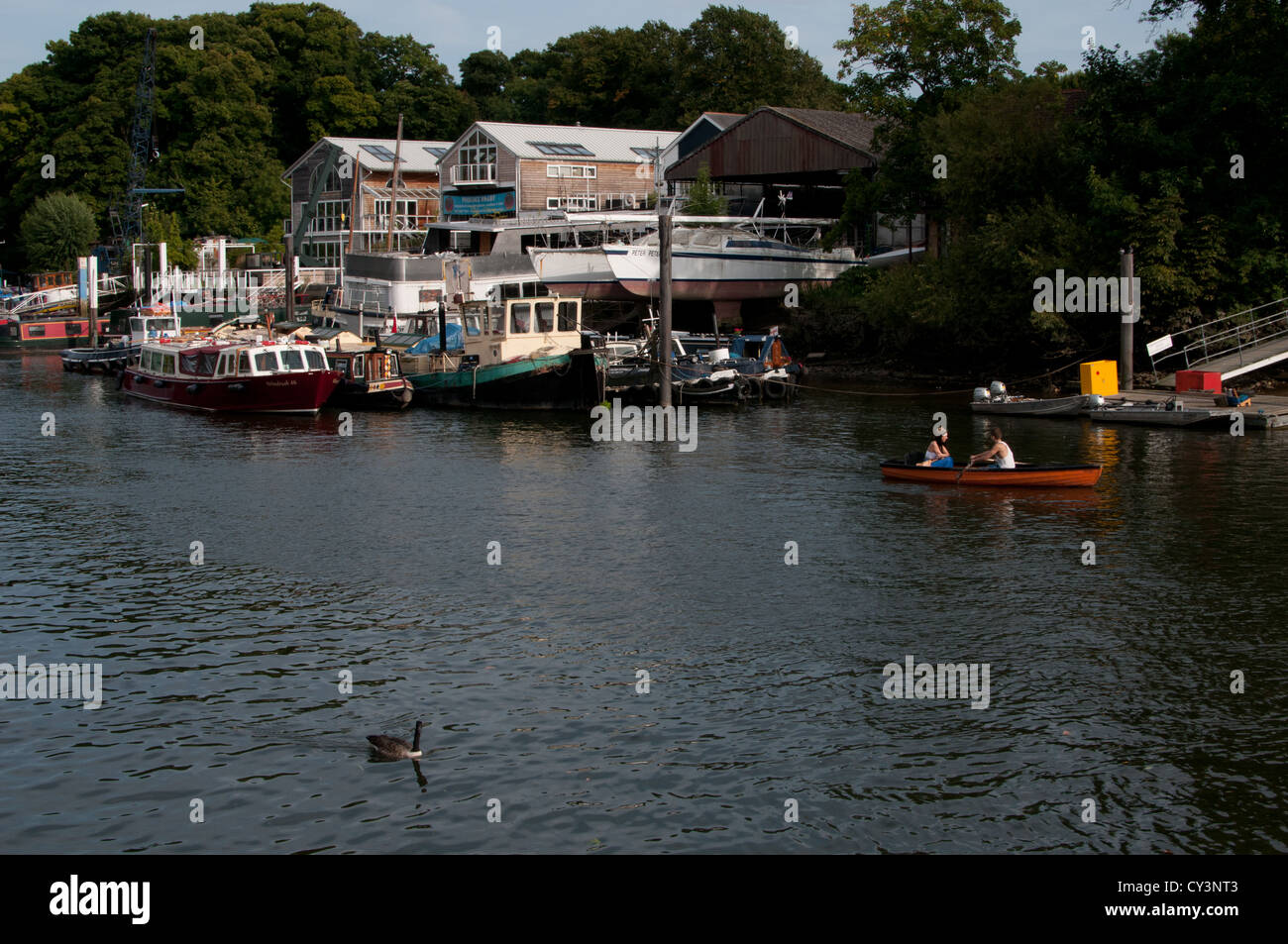 boats river Thames Richmond Stock Photo - Alamy