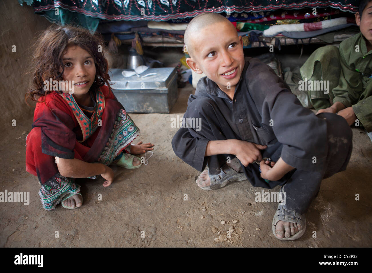 Interior of a refugee house in kabul Stock Photo - Alamy