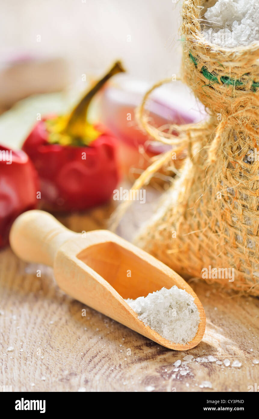 sea salt and spices Stock Photo - Alamy