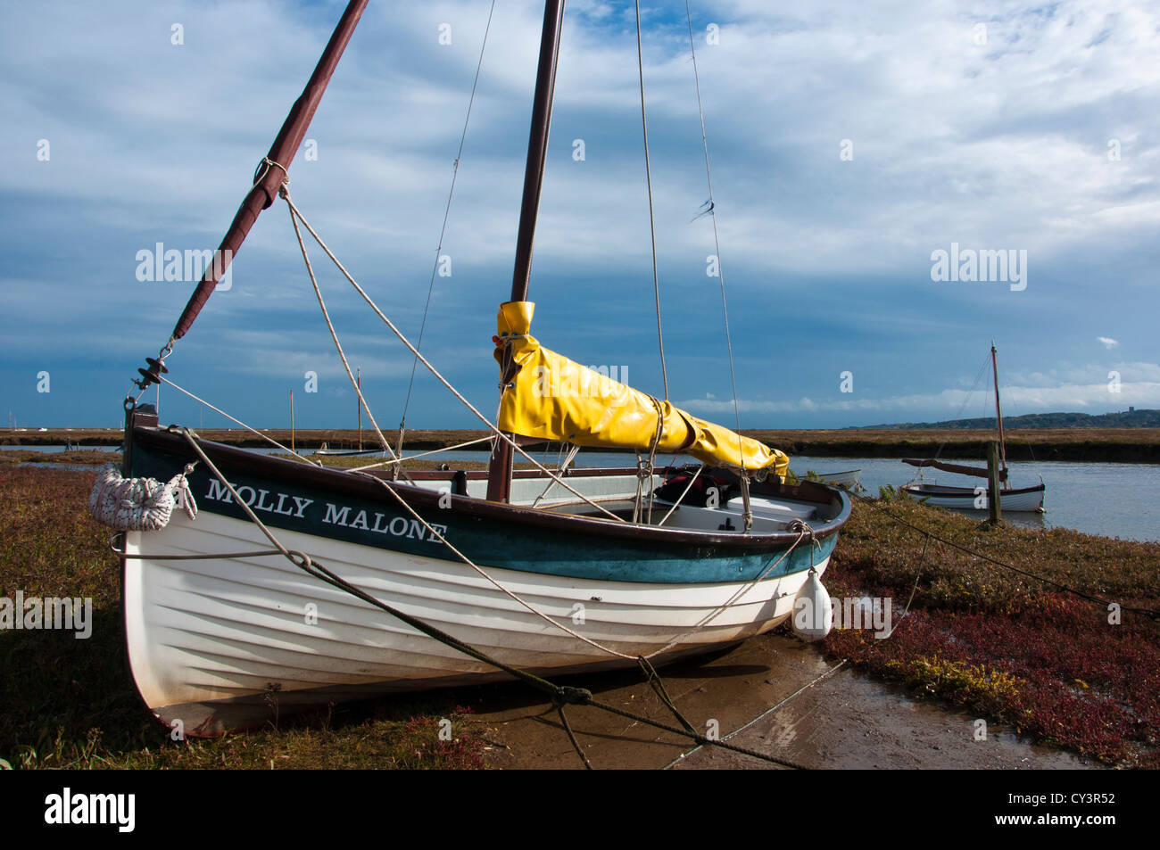 Sailing boat on bank morston hi-res stock photography and images - Alamy