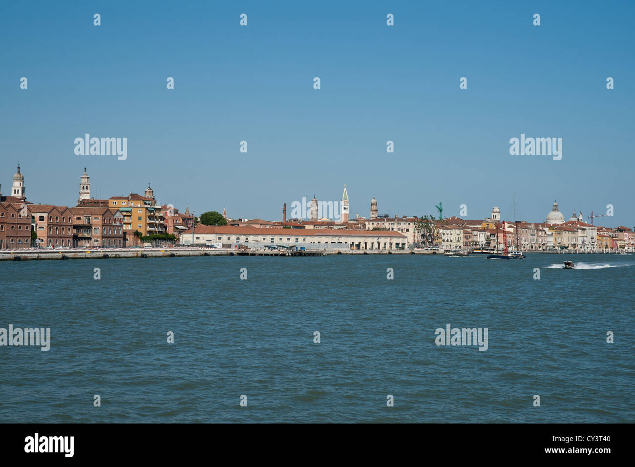 Venice skyline from the water Stock Photo - Alamy