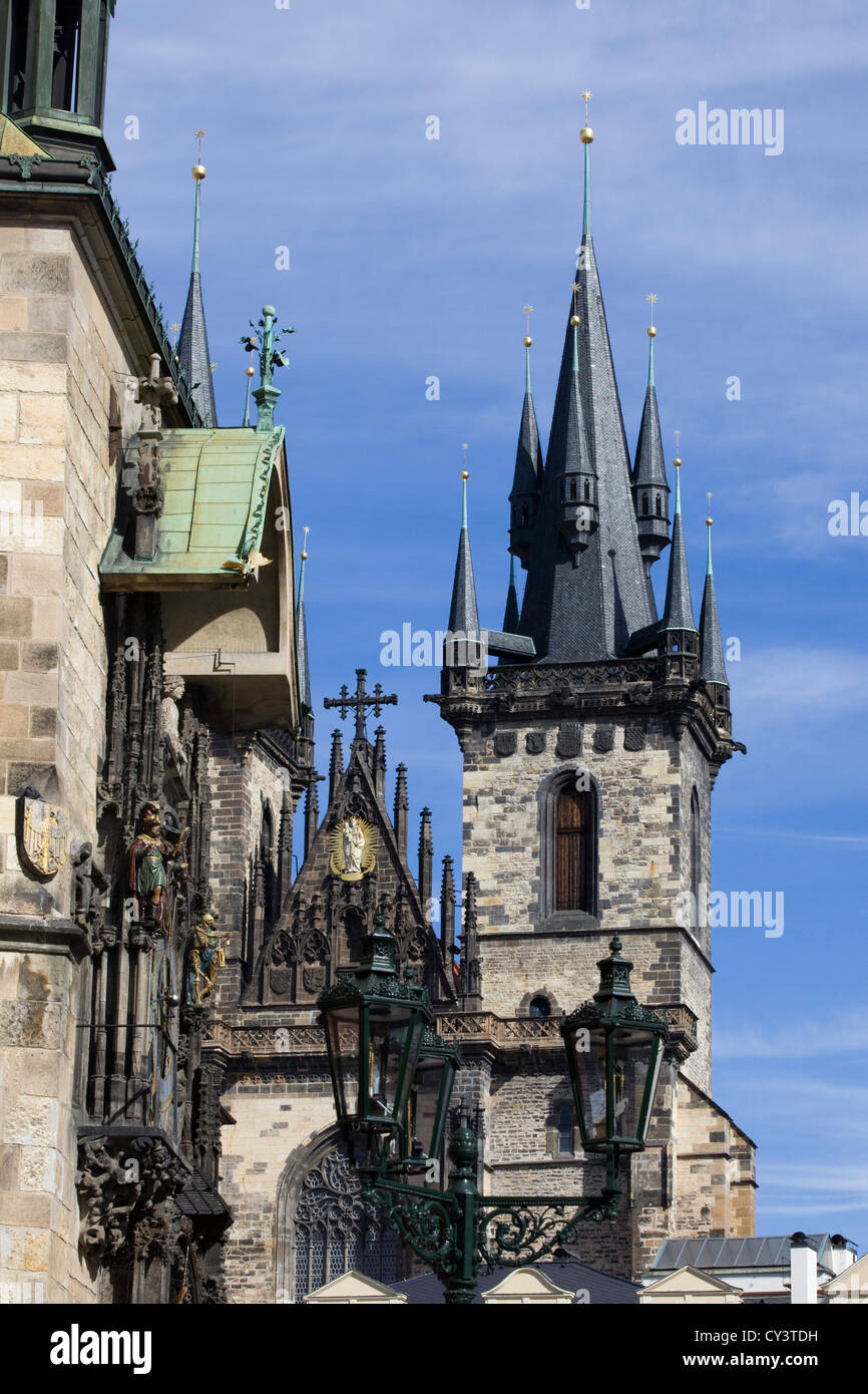 Old Town Square with Týn Cathedral Prague UNESCO World Heritage Site ...