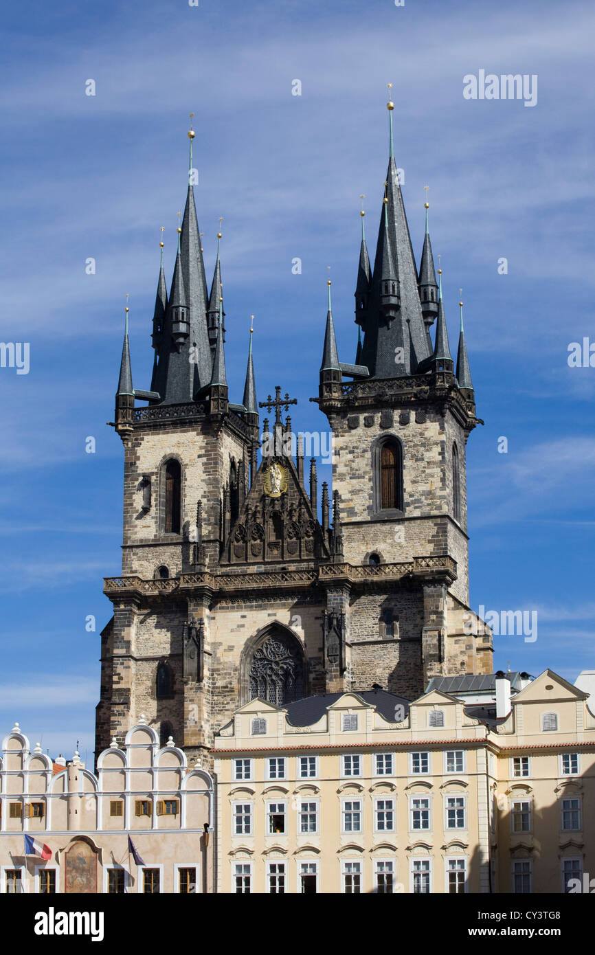 Old Town Square with Týn Cathedral Prague UNESCO World Heritage Site ...