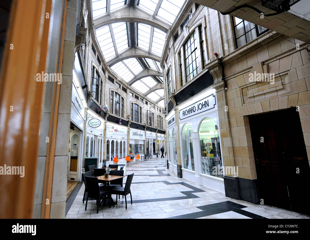 The Royal Arcade shops Worthing town centre West Sussex UK Stock Photo ...