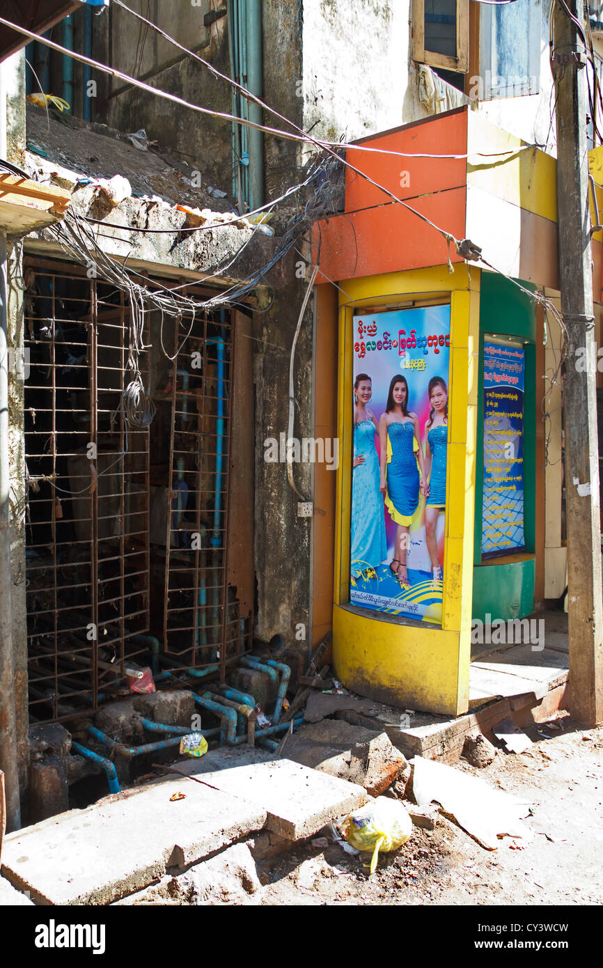 Advertising Posters in Rangoon, Myanmar Stock Photo - Alamy