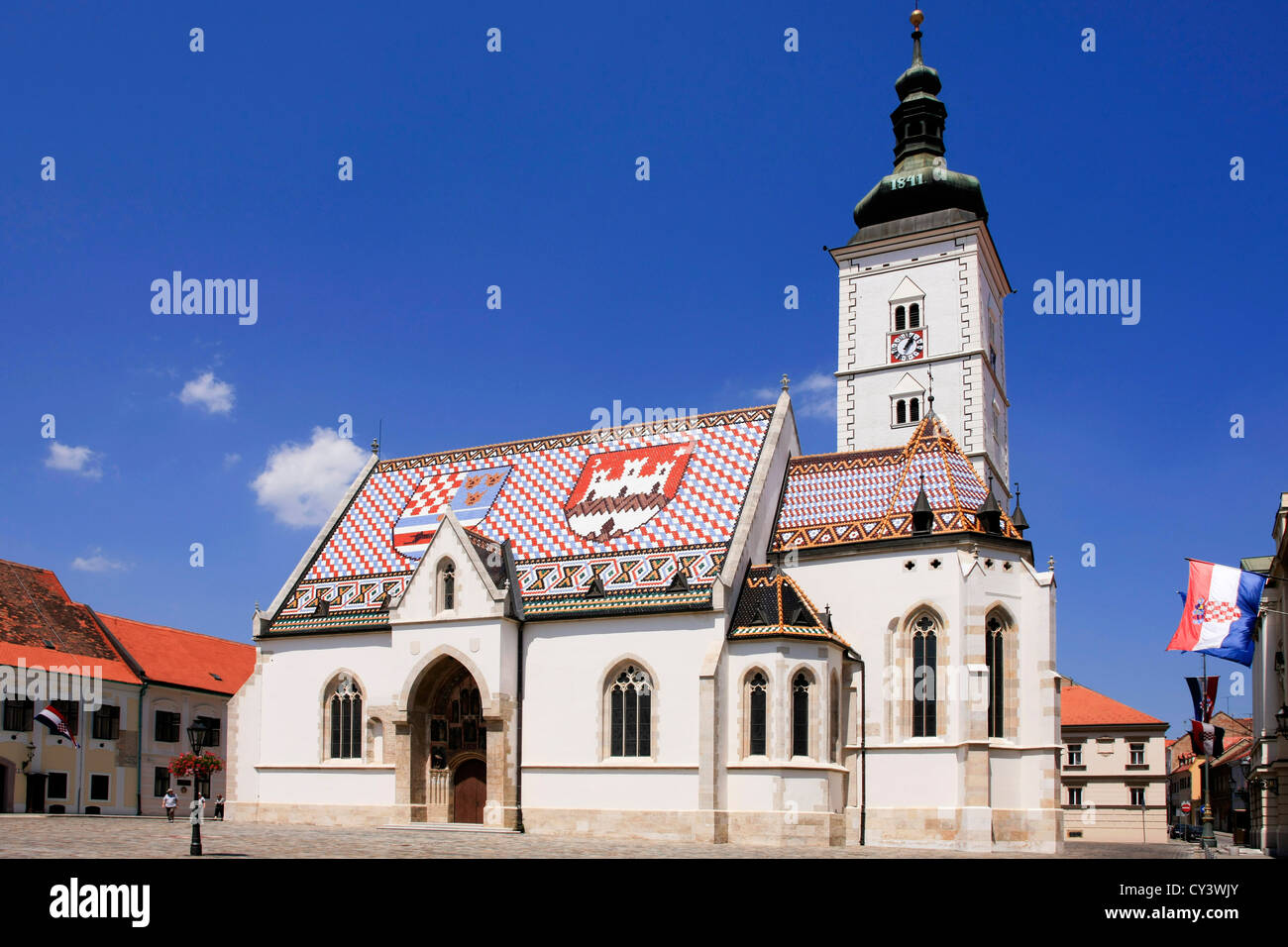 The famous Church of St. Mark in Zagreb Croatia Stock Photo - Alamy