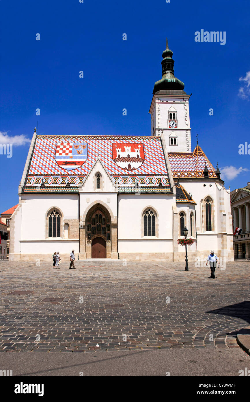 The famous Church of St. Mark in Zagreb Croatia Stock Photo - Alamy