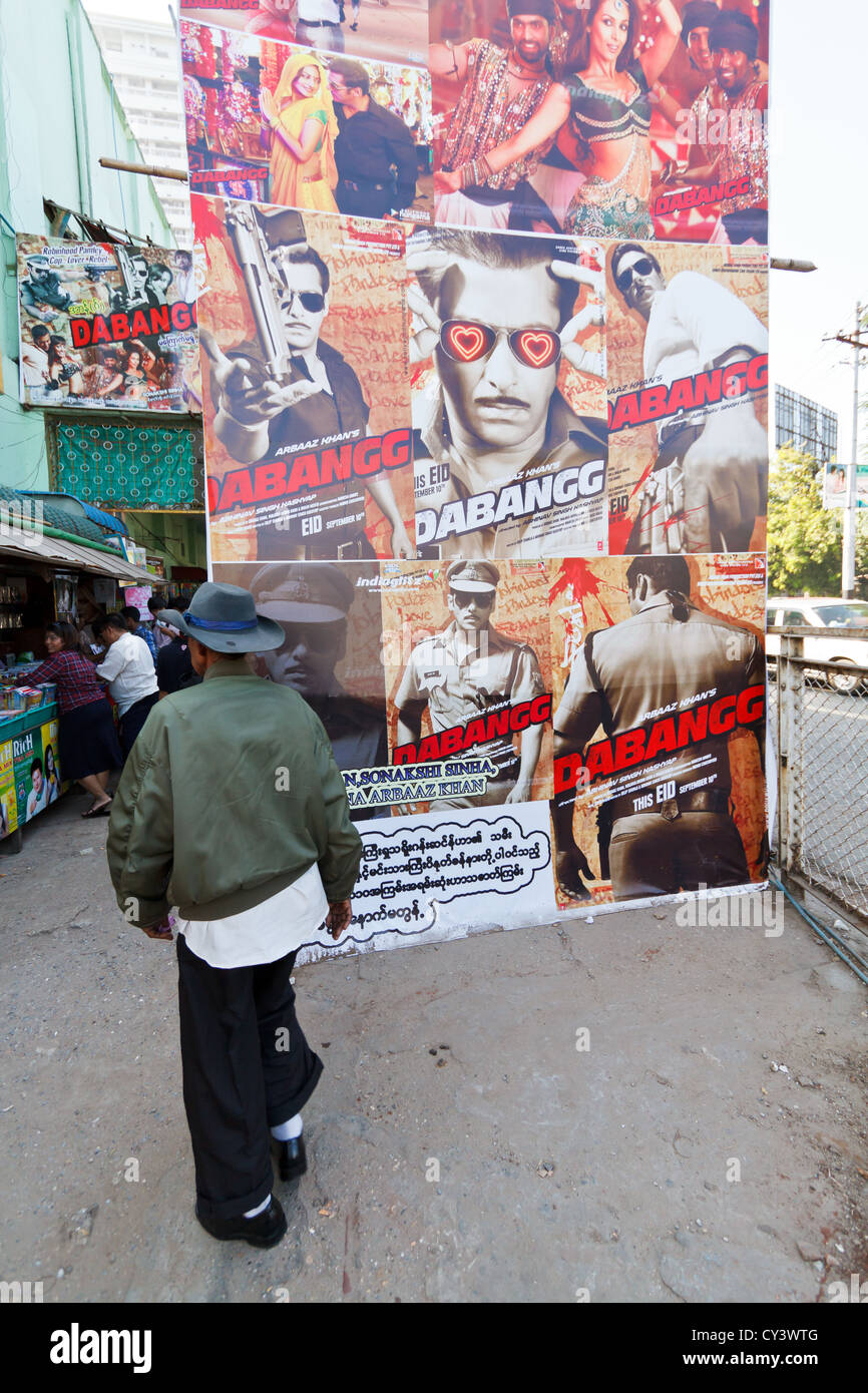 Advertising Posters in Rangoon, Myanmar Stock Photo - Alamy