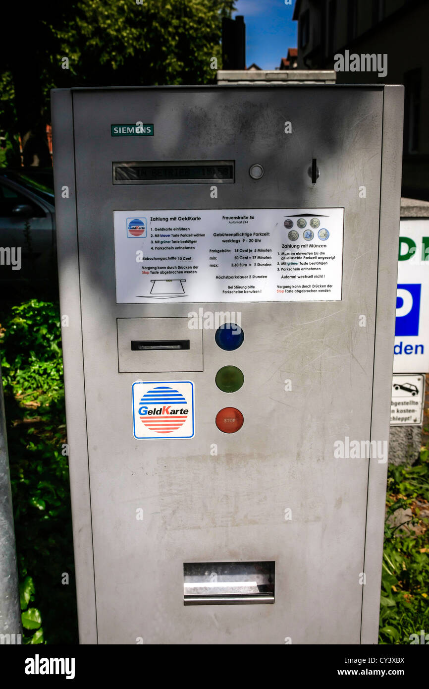 Parkschein Autmat - Parking ticket machine in Germany Stock Photo - Alamy