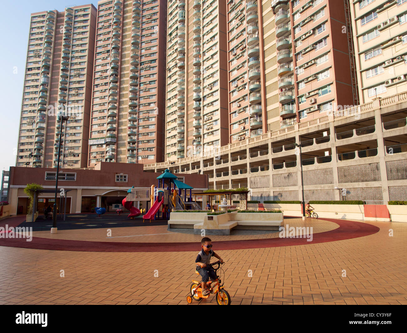 Playground in a typical Hong Kong residential estate Stock Photo - Alamy