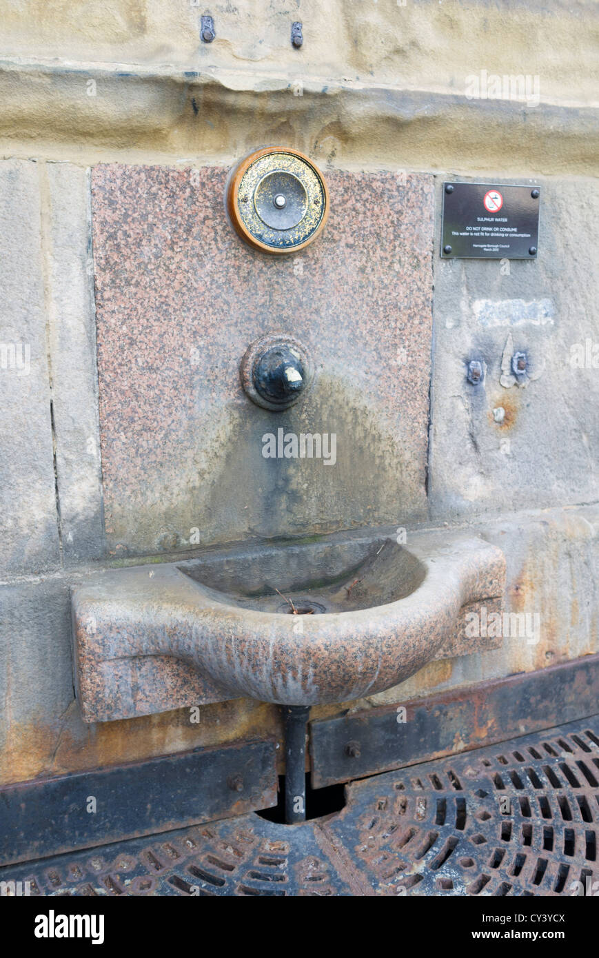 Harrogate spa water tap at Royal Pump Room Yorkshire England Stock ...