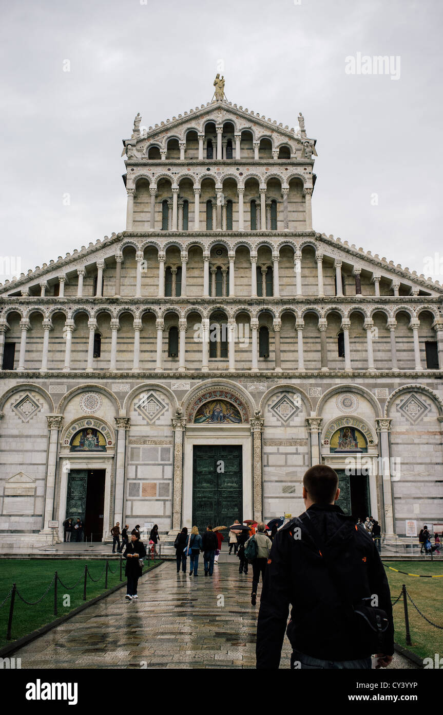 The Duomo (cathedral) in the Piazza del Miracoli in Pisa, Italy Stock ...