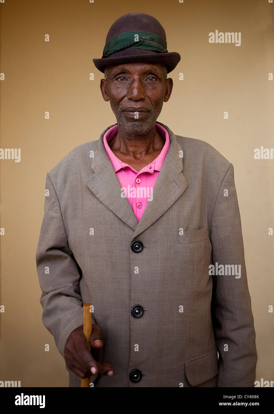 Old Man In Karongi Village - Rwanda Stock Photo - Alamy