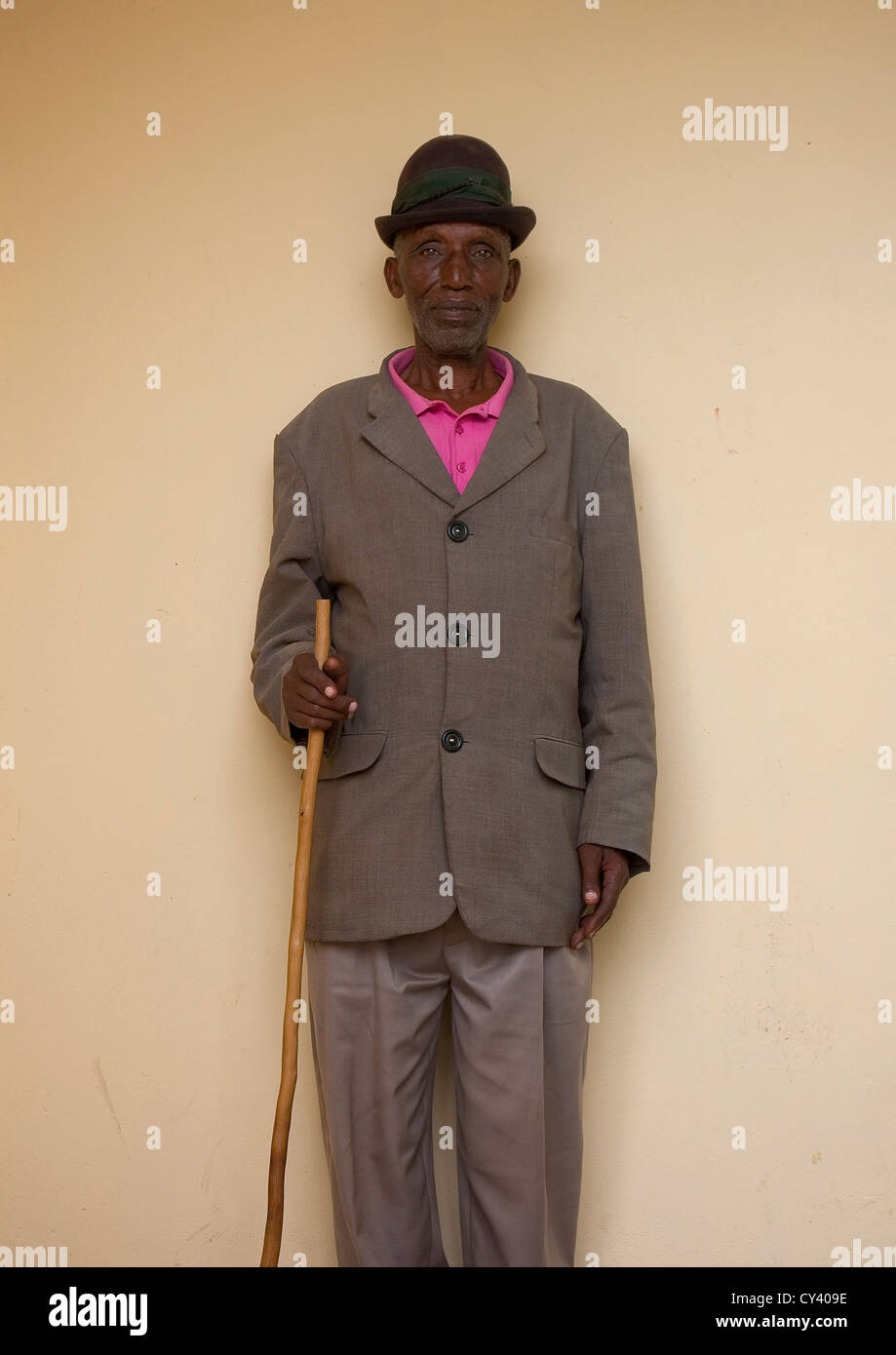 Old Man In Karongi Village - Rwanda Stock Photo - Alamy