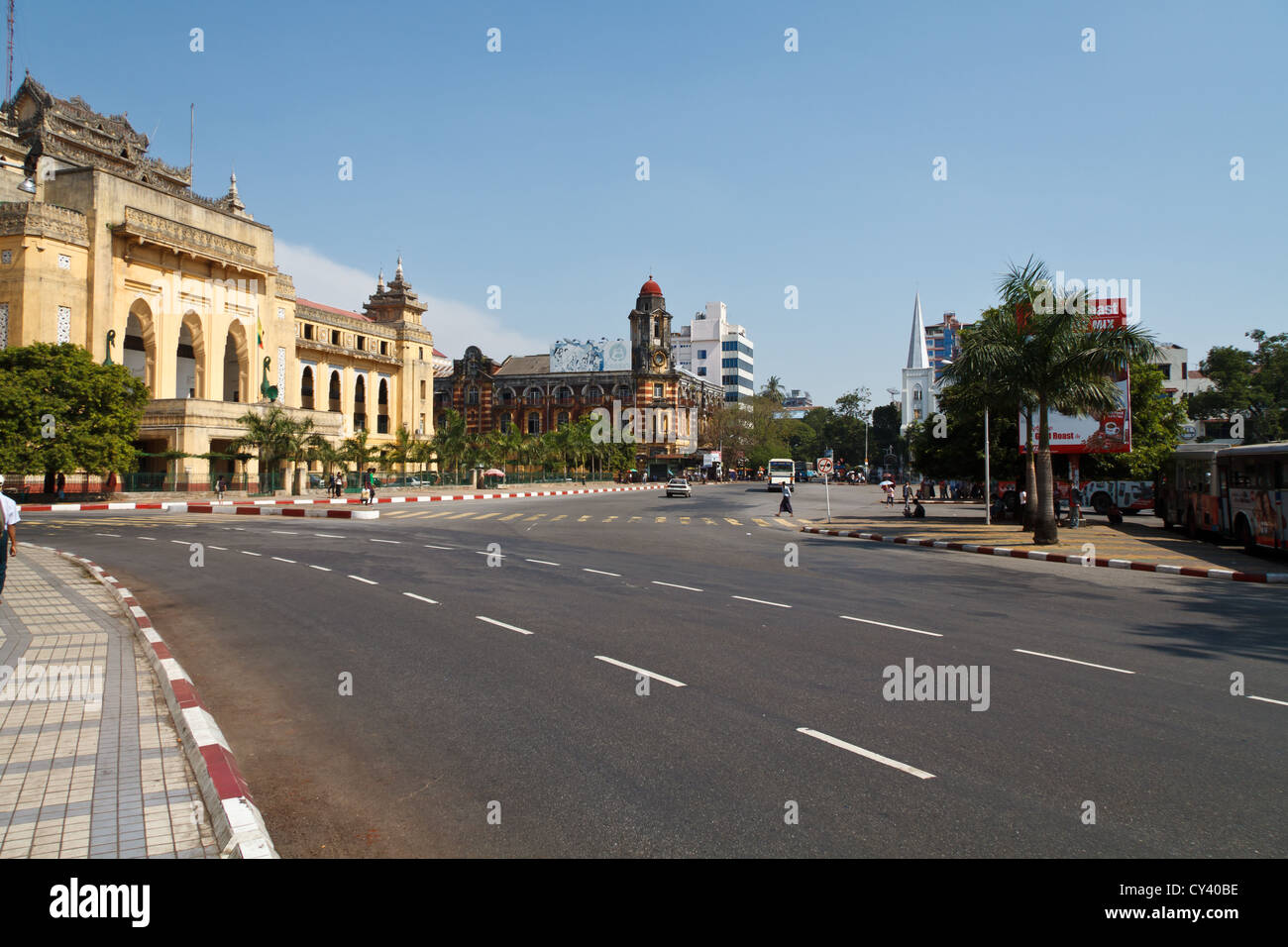 Typical Street View in Rangoon, Myanmar Stock Photo - Alamy