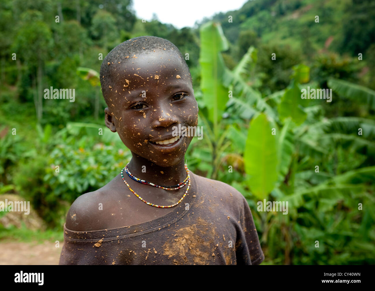 Batwa Tribe Kid In Cyamudongo Village - Rwanda Stock Photo - Alamy