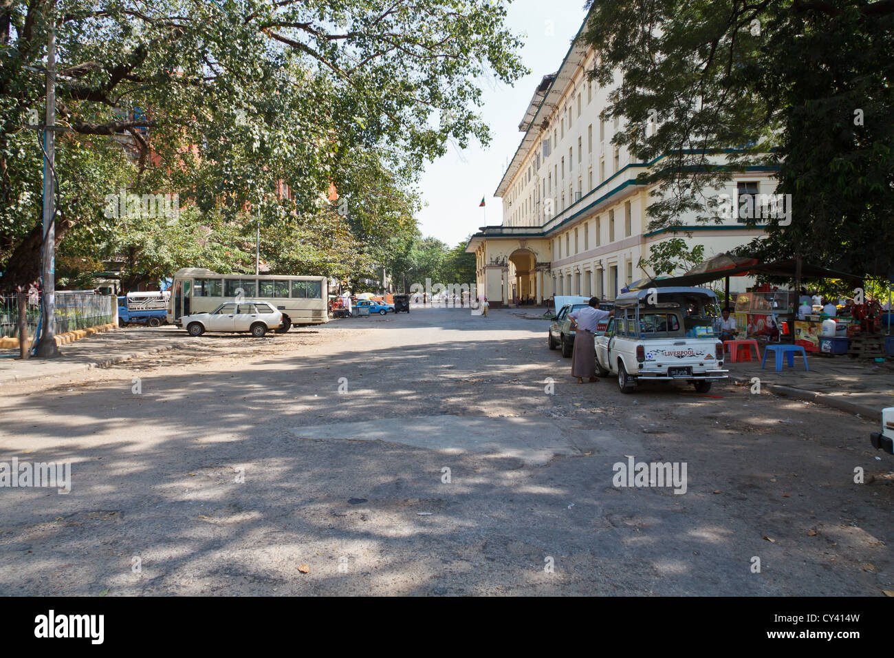 Typical Street View in Rangoon, Myanmar Stock Photo - Alamy